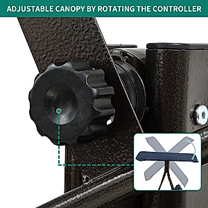 YITAHOME 3-Seat Deluxe Porch Swing Outdoor Heavy Duty Patio Swing Chair with Adjustable Canopy Removable Cushions Weather Resistant Steel Frame Suitable for Garden, Lawn, Backyard, Balcony, Navy Blue