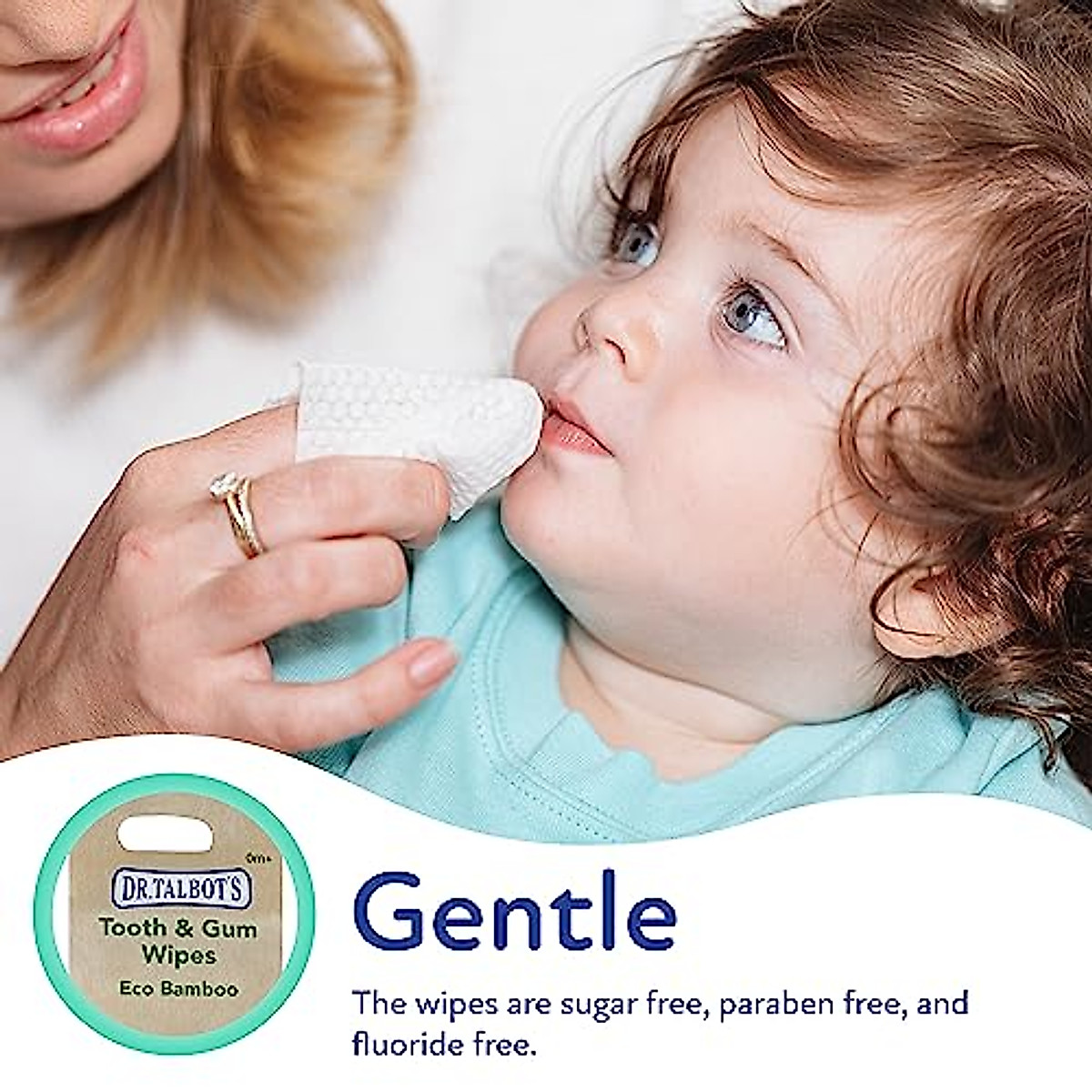 Dr. Talbot's Eco Bamboo Baby Tooth and Gum Wipes Naturally Inspired With Citroganix, 2-pack, 96 count