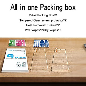 KATIN [2-Pack] Tempered Glass For Samsung Galaxy A12 Screen Protector Anti Scratch, Bubble Free, 9H Hardness, Easy to Install, Case Friendly