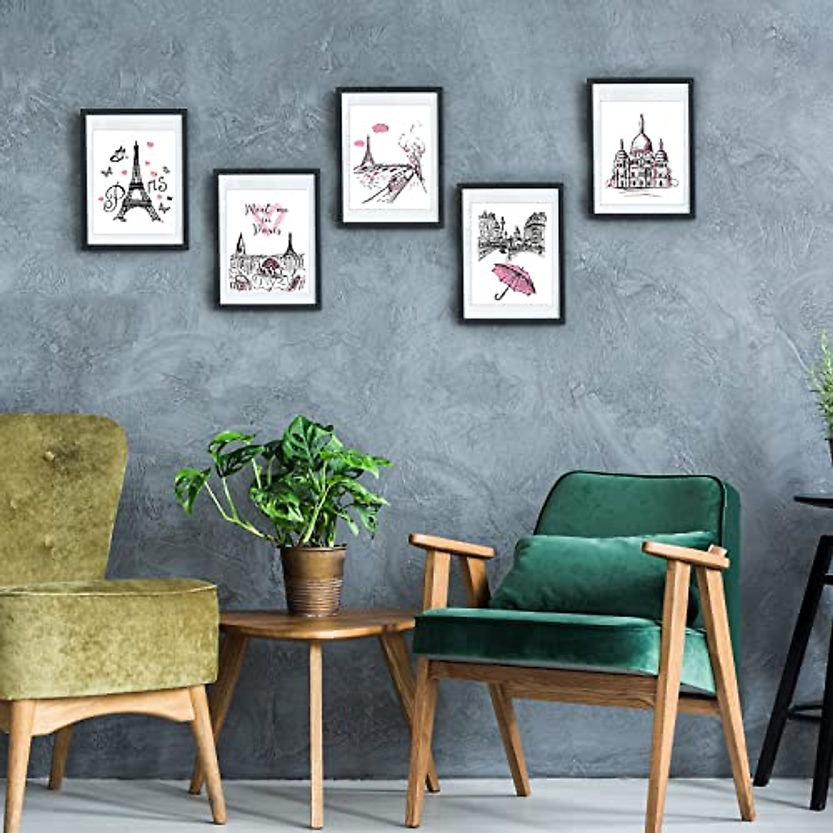 Spakon 9 Pieces Paris Bathroom Decor for Girls Paris Wall Art Paris Theme Room Decor Romantic Paris Room Decor Pink Eiffel Tower Wall Art Paris Bedroom Pictures for Girl