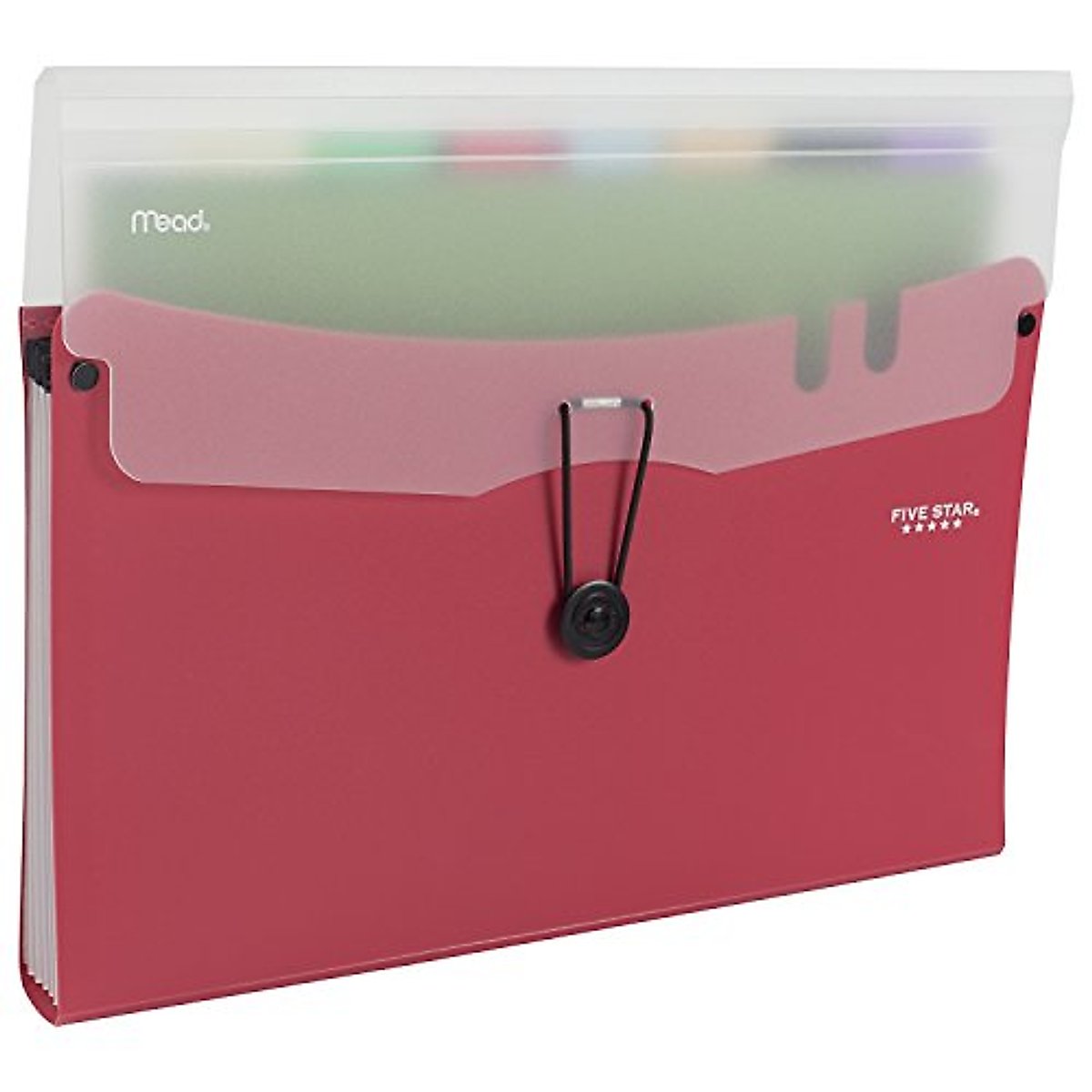 Five Star Expanding File with Removable Files, 7-Pocket Expandable File Folder, 13" x 10-1/4", Red (73944)