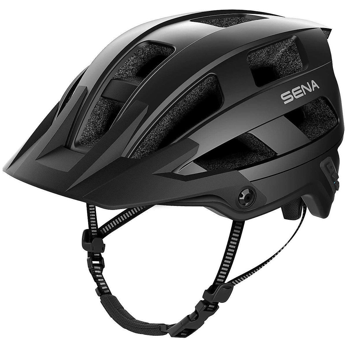 Sena Smart Communications Mountain Bike Helmets - M1 / M1 EVO (M1, Matte Black, Medium)