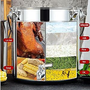 Stock Pot With Spigot - Stock Pot, Soup Pot With Lid, Stainless Steel Stock Pot, 201 Stainless Steel Soup Bucket/Sealed Bucket/Transportation Bucket, Cooking Pot With Non-Stick Coating ( Size : 30*30c