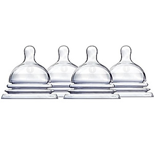 Munchkin Latch Natural Movement Baby Bottle Nipples, 4 Count, Stage 1