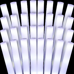 Liliful Glow LED Cheer Sticks Light up Glow Sticks Wedding Wand for Birthday Wedding Bridal Shower Raves Carnival Concert Glow in Dark Party (72 Pcs)