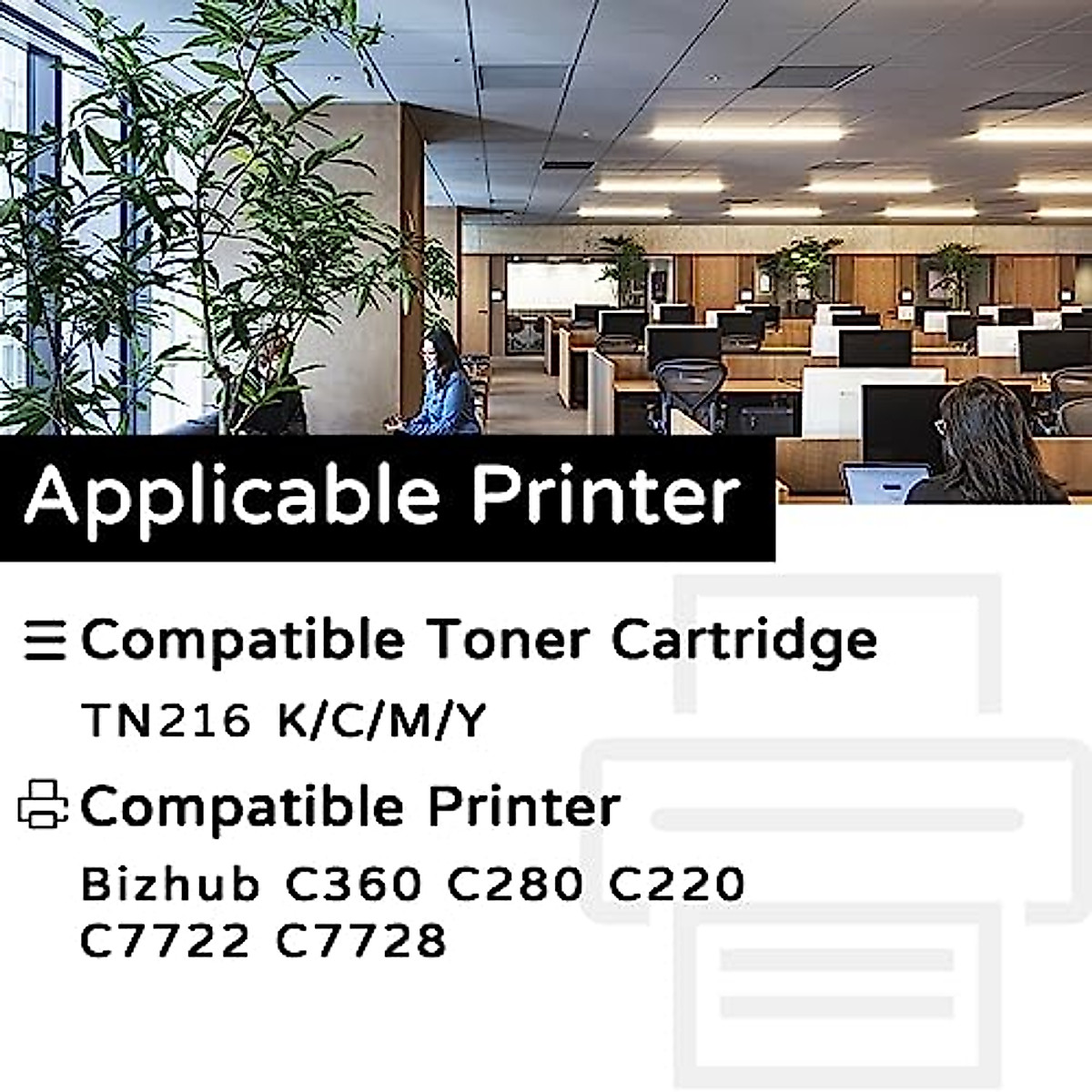 RIOMAN TN216 Toner Cartridge Compatible Replacement for Konica Minolta TN216 to Use with Bizhub C360 C280 C220 C7722 C7728 Toner Printer Magenta