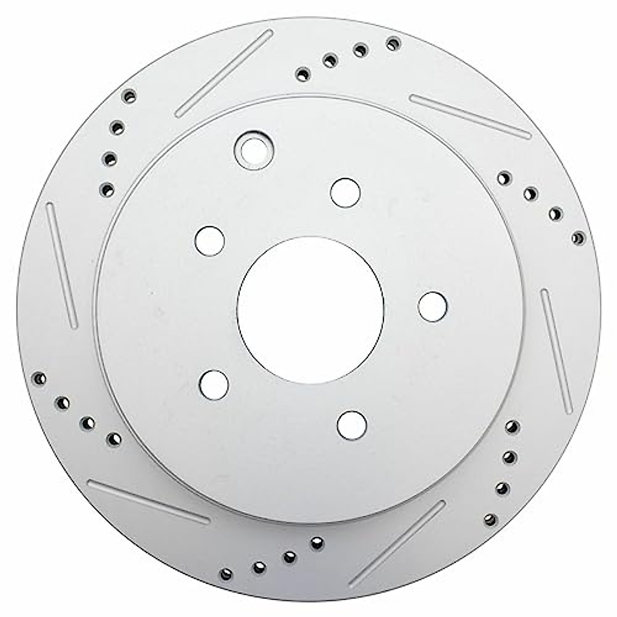 VIRAZE 2pcs Disc Brake Rotor Set Rear Left Driver and Right Passenger Side Coated Cast Iron Performance Drilled and Slotted 2882970058