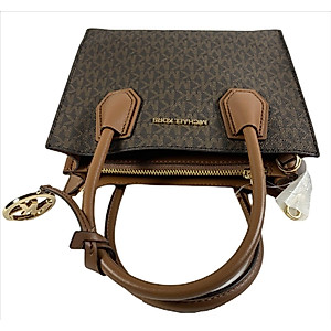 Michael Kors Mercer Medium Logo and Leather Accordion Crossbody Bag