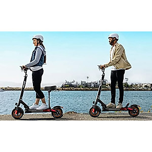 iENYRID Electric Scooter for Adults with Seat, 600w Motor(800w Peak Power), 28mph Top Speed, 31miles of Range, 10'' Off Road Tire, Dual Suspension & Dual Brake System, Commuter E Scooter