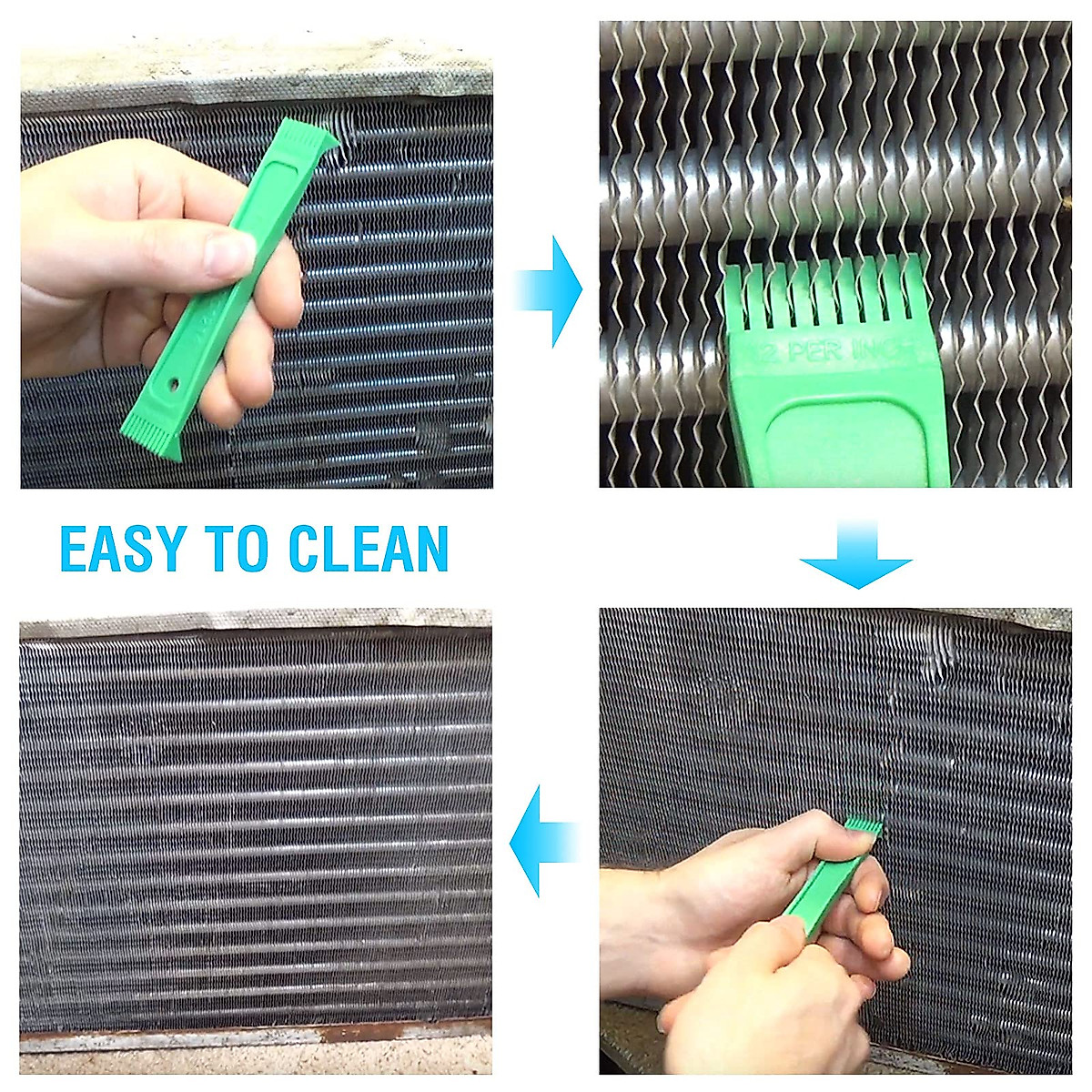 puxyblue FCR6 Fin Comb Tool Set For AC Fin Comb Straighten Evaporator Condensor