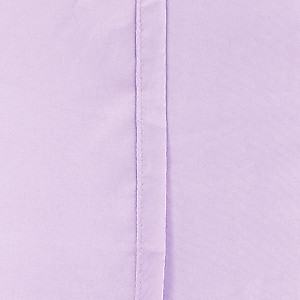 FLXXIE 4 Pieces Toddler Bedding Set, Soft and Breathable Microfiber Crib Sheet Set, Includes Quilted Comforter, Flat Top Sheet, Fitted Sheet, Envelope Pillow Case for Boys and Girls, Light Purple