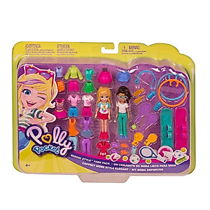 Polly Pocket Super Sporty Pack with Polly & Lila Dolls and over 35 Fashions & Sporting Accessories