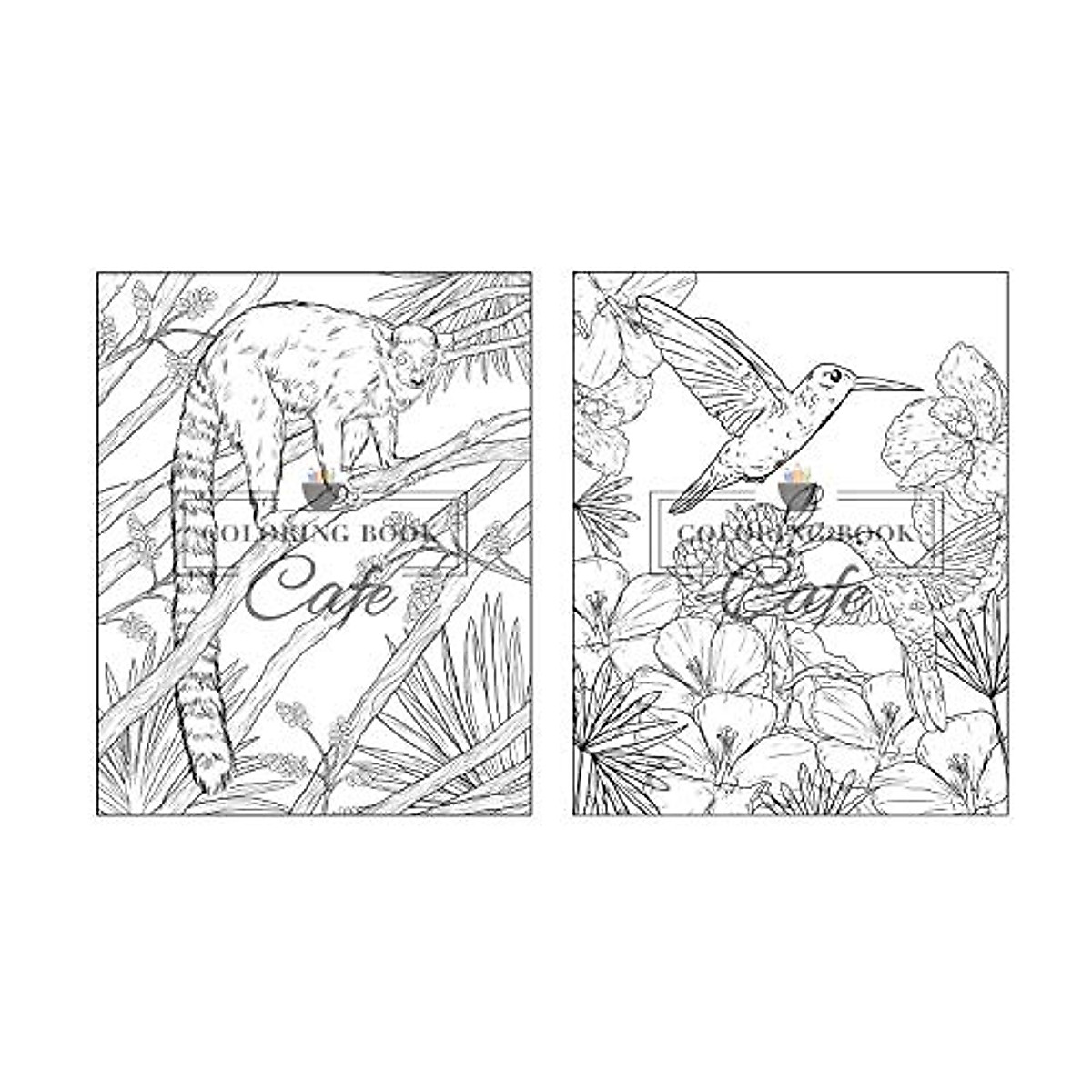 100 Wildlife Scenes: An Adult Coloring Book Featuring 100 Most Beautiful Wildlife Scenes with Animals, Birds and Flowers from Oceans, Jungles, Forests and Savannas