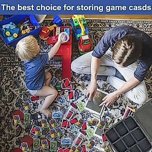 Lumus&Solem Extra Large Card Game Case for 2300-2500+ Cards, Suitable for The Expansion of C.A.H Game Cards and All Other Card Games (Blue)