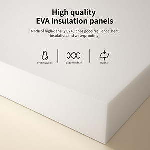 SZZSAF Window Air Conditioner Side Insulated Panel, 1PIC Full Surround Insulation Panels Window Seal Kit, WinterSummer Winter Heat and Draft Insulating,Insulation foam material (WHITE)