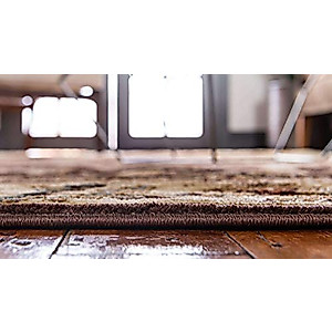 Unique Loom Voyage Collection Traditional Oriental Classic Intricate Floral Design Area Rug, 5 ft x 8 ft, Brown/Gold
