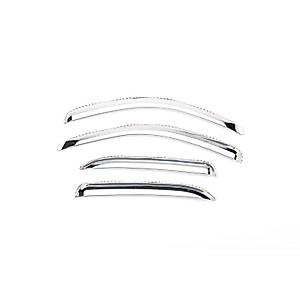 Putco 99-16 Ford SuperDuty Crew Cab (Set of 4) Element Chrome Window Visors