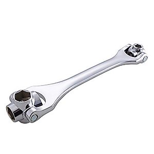Lichamp 8-in-1 Socket Wrench 8 10 12 13 14 17 19 21, Flexible Dog Bone Multi Functional Hexagon Socket Wrench Spanner, Household Wrench Universal Hand Tool, 360 Degree Rotating Head, Metric 8-21mm