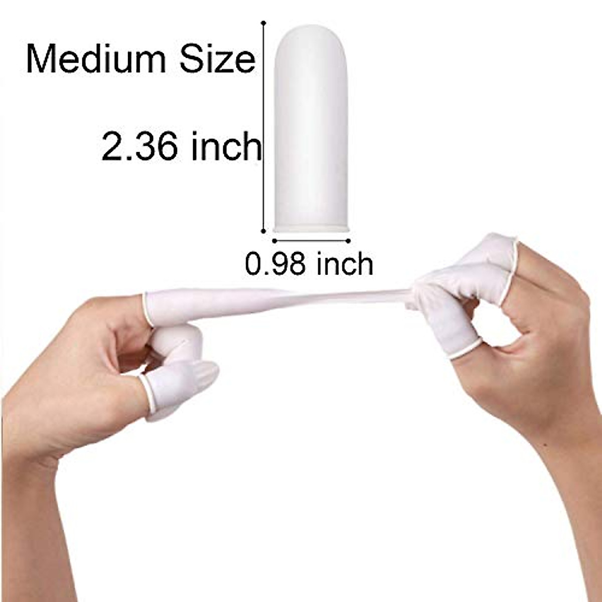 Medium Latex Finger Cots Anti Static Rubber Fingertip Protective Finger cots for Electronic Repair, Handmade Apply, 222 Pcs