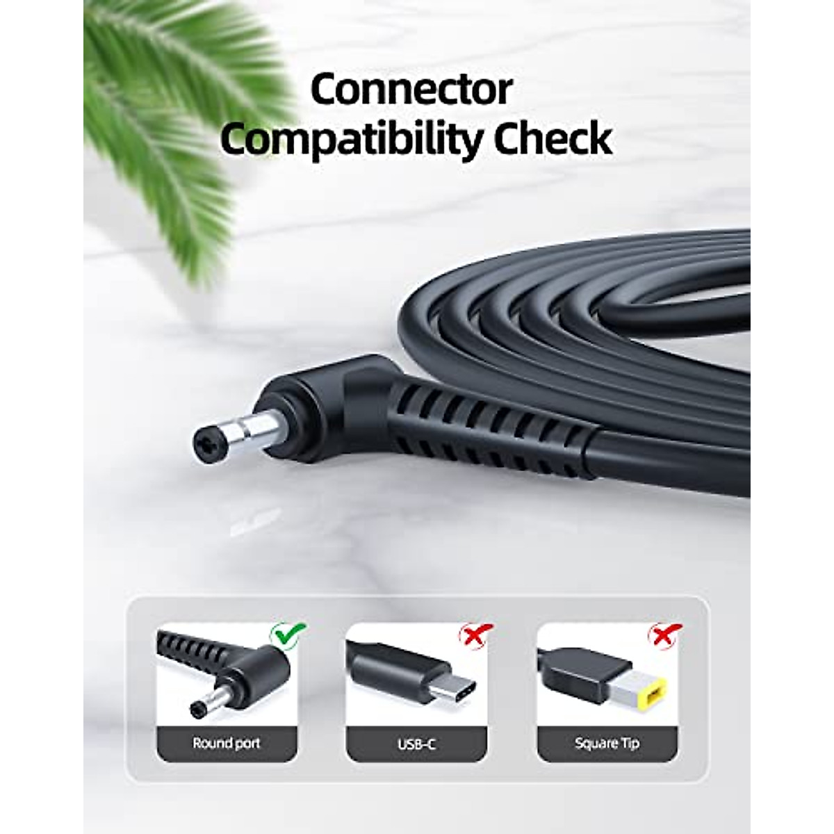 Charger for Lenovo Ideapad 3 3-15 3-14 3-16 Laptop, (Safety Certified by UL), 65W, 45W