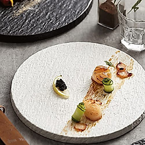 Serving Trays Tray Round Serving Tray Ceramic Tray Dessert Sushi Plate Kitchen Party Home Decor White Black Elegant Decorative Tray (Size : B)