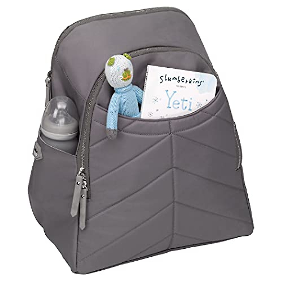 Petunia Pickle Bottom Inter-Mix Slope Backpack - Machine-Washable Diaper Bag - Ultimate His & Hers Backpack - Spacious & Versatile Bag - Compatible with Inter-Mix Systems - Charcoal Microfiber