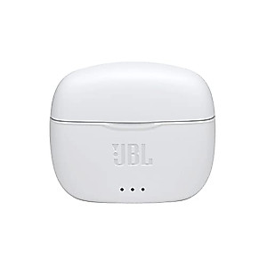 JBL Tune 215TWS True Wireless Earbud Headphones Pure Bass Sound, Bluetooth, 25H Battery, Dual Connect (White)