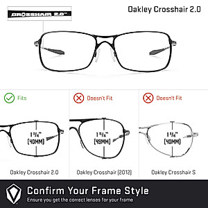 Revant Replacement Lenses for Oakley Crosshair 2.0 sunglasses, UV Protection, Anti-Scratch and Impact Resistant, Elite Polarized Stealth Black