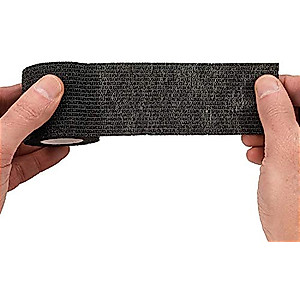 Tattoo Sensi Wrap Grip Cover BISIBITA2 Self Bandage Rolls Sports Adherent Tape 2 inch x 5 Yards, Pack of 24 (Black)
