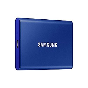 SAMSUNG T7 Portable SSD, 2TB External Solid State Drive, Speeds Up to 1,050MB/s, USB 3.2 Gen 2, Reliable Storage for Gaming, Students, Professionals, MU-PC2T0H/AM, Blue