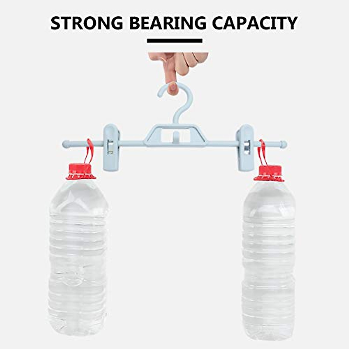 10Pcs Pants Storage Hanger Pants Hangers Plastic Skirt Hangers with Clips Space Saving Trouser Clips Hanger for Pants Skirts Clothes Slacks Clothes Drying Rack Blue Anti- Slip Hanger