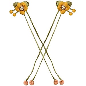 VOSAREA 2Pcs Decor Floral Curtain Tieback Holdback for Living Room Decorations