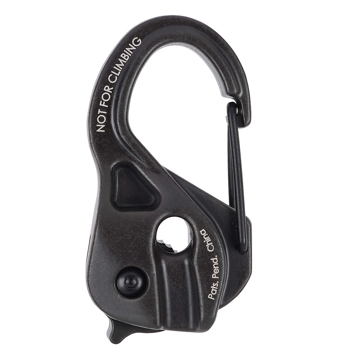 Nite Ize CamJam XT Aluminum Rope Tightener - Versatile Tie Down Cam Mechanism with Carabiner Clip - Secure Hiking Gear Essential - Rope Tie Down Accessory - Black/Coyote