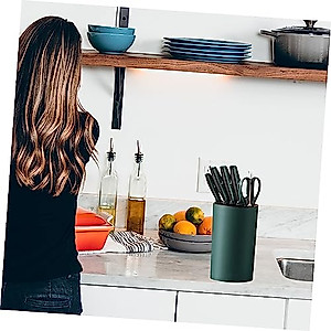 AUTSUPPL Knife Blocks Knife Holders Universal Cutter Block Cutter Storage Rack Counter Knife Holder Kitchen Scissor Rack Slot Kitchen Cutter Block Kitchen Cutter Storage Holder Abs Green