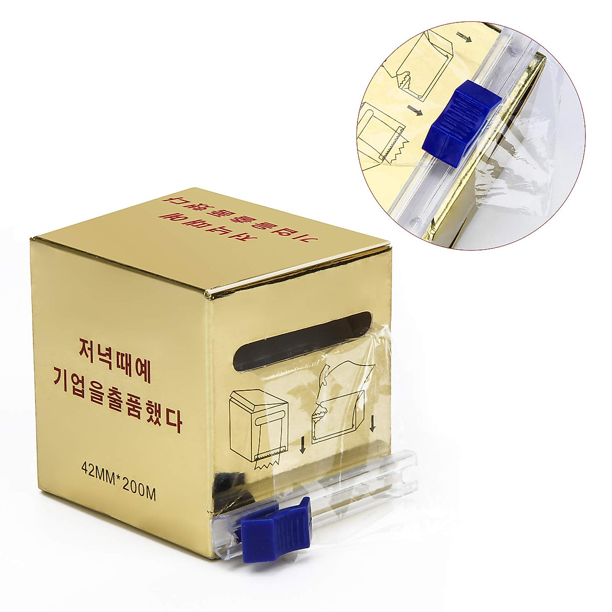 AHIER Disposable Eyebrow Tattoo Plastic Wrap Preservative Film for Eyebrow Lips Permanent Make Up Supplies Wrap Cover Tape Roll (1 Pack)