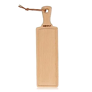 BOSKA Wooden Serving Cheese Board - Large Amigo Best For Cheese, Tapas, Bread, and Desserts Presentation - Board Slab with Non-Slip Feet - Cutting and Charcuterie Board - Dishwasher Safe