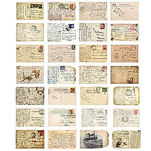 Koolemon Vintage Theme Postcard Set 30 Cards DIY Postcards Gift Message Card Paper Bookmark for Worth Collecting,Retro