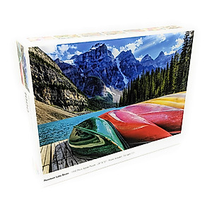 1000 Piece Puzzle for Adults: Mountain Lake Boats Jigsaw Puzzle