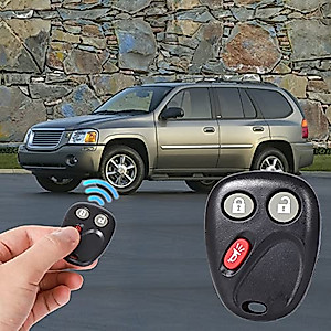 Key Fob Replacement Fit for Chevy Trailblazer GMC Envoy Isuzu Ascender Buick Rainier Oldsmobile Bravada 2002 2003 2004 2005 2006 2007 2008 2009, 3 Btn #15008008 15008009 Car Remote, 1pc