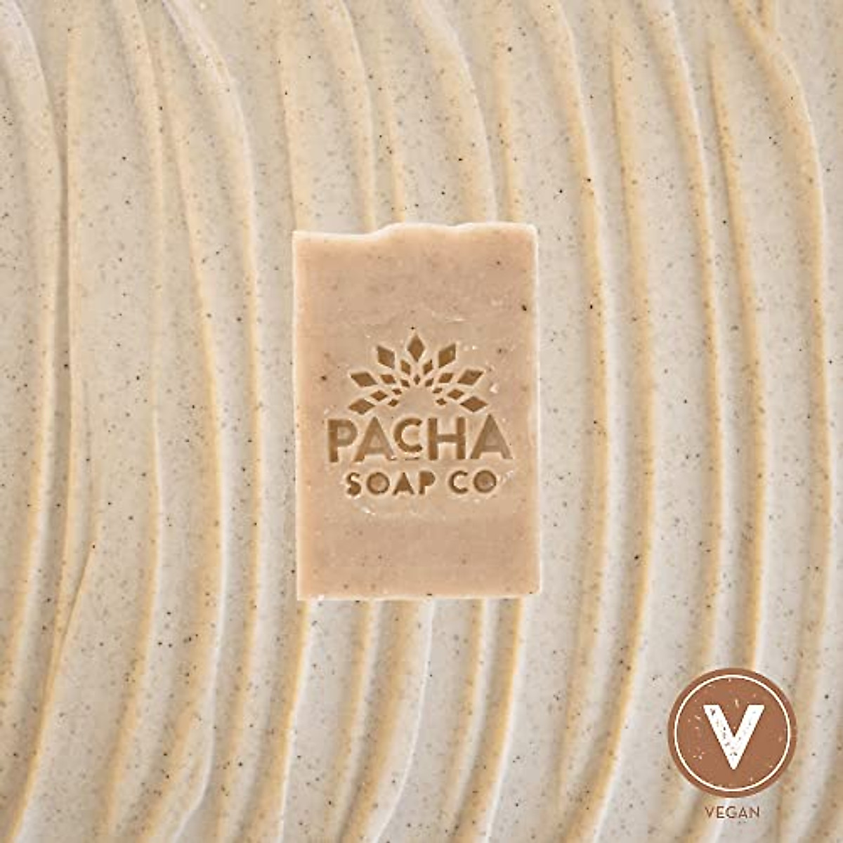 Pacha Dirty Hippie Bar Soap 5 Pack | Premium, Handcrafted Soap with Rolled Oats and Nutmeg | Use as a Natural Face Wash, Hand Soap, Body Wash | Moisturizing Soap with Patchouli Essential Oils | 4 oz