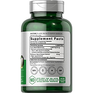 Horbäach Lions Mane Mushroom Extract | 4200mg | 120 Capsules | Vegetarian, Non-GMO, Gluten Free Supplement