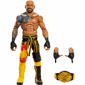 Mattel WWE Ricochet Elite Collection Action Figure, Deluxe Articulation & Life-like Detail with Iconic Accessories, 6-inch