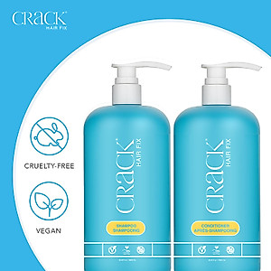 CRACK HAIR FIX - Crack Clean & Soaper Shampoo & In Treatment Conditioner 33.8 Oz Pump Included