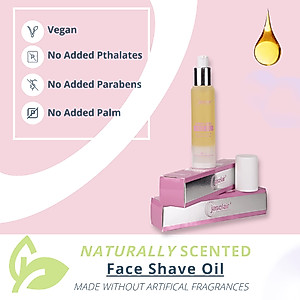 Dermaplaning Oil - Smooth Glide Skin Barrier Shave Oil for Women - Use with Dermaplaning Tool, Face Razor, Eyebrow Razor, Microblades for Face - Softens Area Pre Shave & After Shave