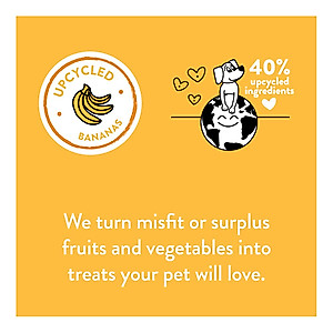SHAMELESS PETS Soft Dog Treats - Natural, Healthy Dog Treats Made with Upcycled Ingredients & Zero Artificial Flavors, Grain Free Dog Biscuits, Supports Skin & Coat - Bananas for Bacon, Pack of 2