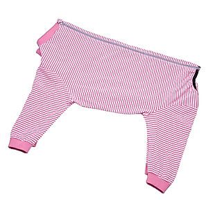 Yeapeeto Dog Onesie Surgery Recovery Suit for Large Medium Bodysuit Dogs Pajamas PJS Full Body for Shedding, Prevent Licking, Wound Protection, Cone Alternative (4X-Large (Pack of 1), Pink)