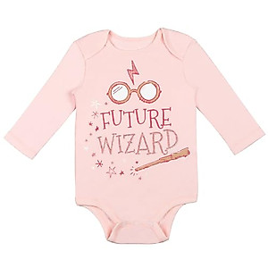 Harry Potter Hermione Baby Girls 3 Pack Bodysuit red/pink/heather grey 12 Months