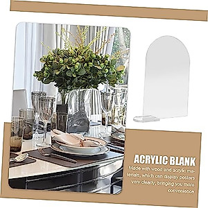 HAWILLOSCH 5 Sets DIY Blank Place Cards Aluminum Alloy Abs Name Place Cards Acrylic Transparent Place Cards for Table Setting Wedding Seat Card