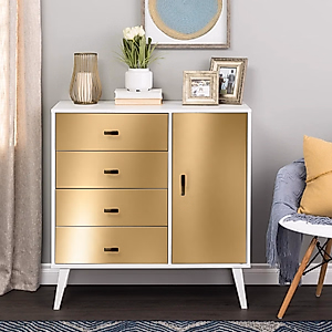 Peel and Stick Brushed Gold Wallpaper Border, Removable PVC Waterproof Wallpaper for Mirror Frame, Kitchen Tiles, Cabinet, and Home Décor (32.8ft x 3.9inch)