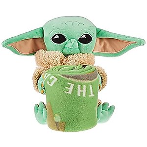 Northwest Star Wars - The Mandalorian Character Hugger Pillow & Fleece Throw Blanket Set, 40" x 50", The Child